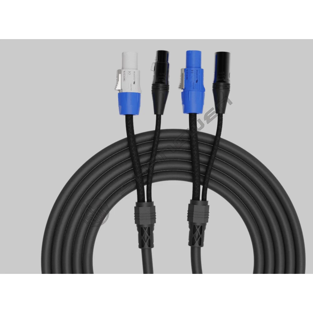 Blue and white indoor Power DMX combo cable-Shenzhen Shangwen ...
