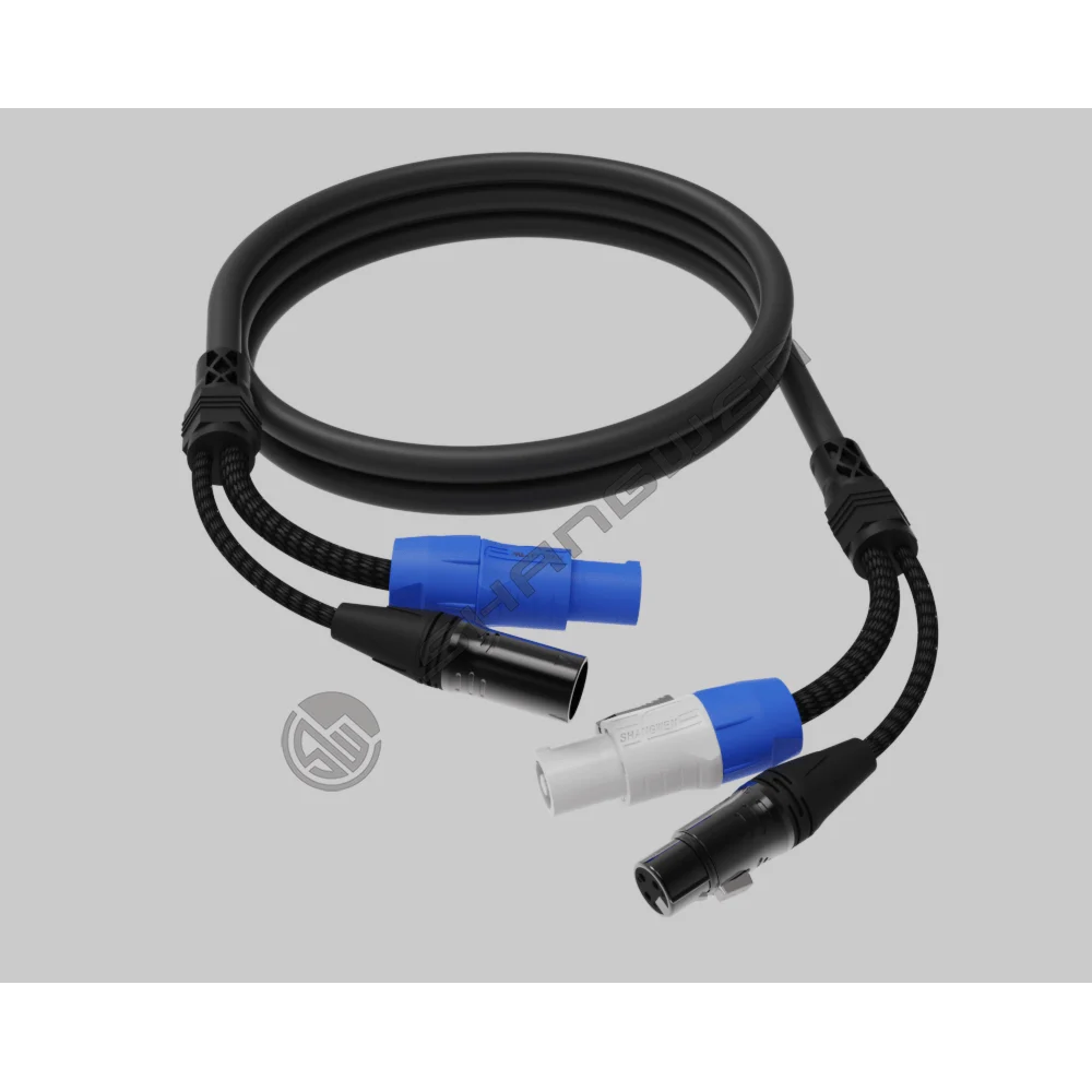 Blue and white indoor Power DMX combo cable-Shenzhen Shangwen ...