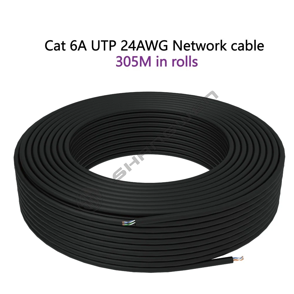 Cat6A UTP 24AWG Matte Black Bespoke-Shenzhen Shangwen Electronic ...